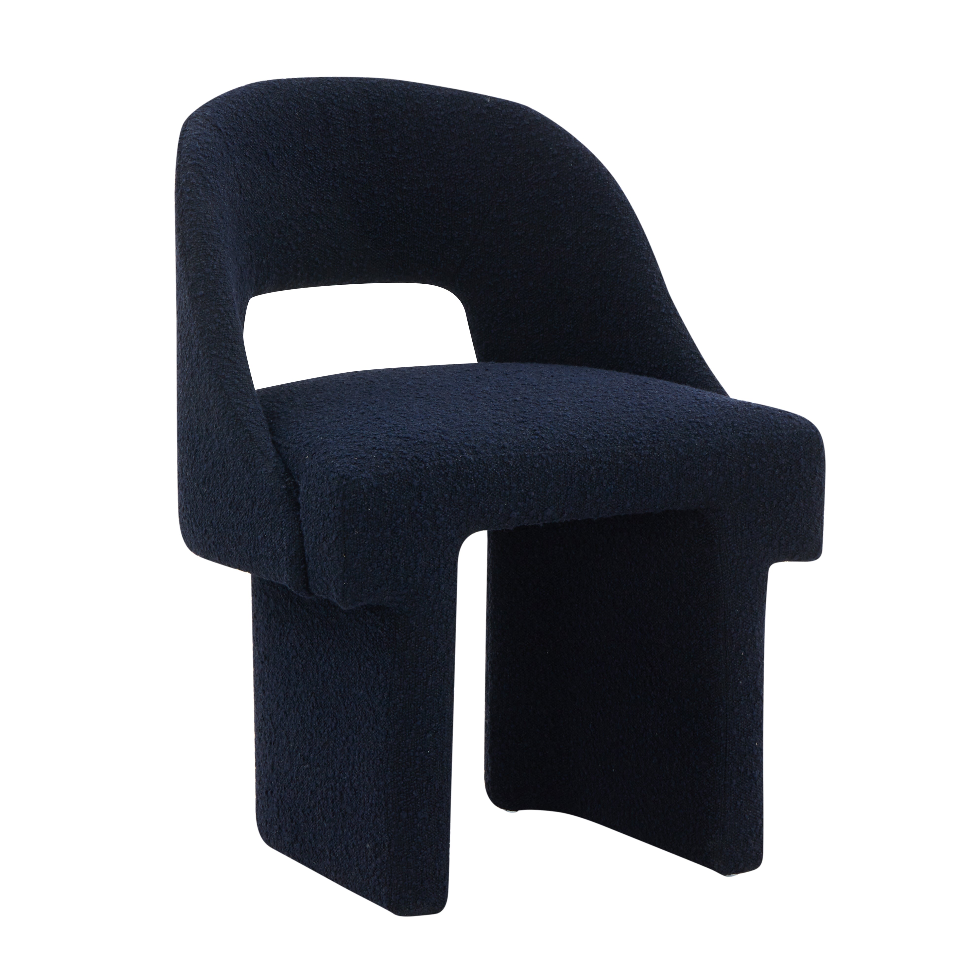 Quell Boucle Accent Chair in Blue – EMFURN
