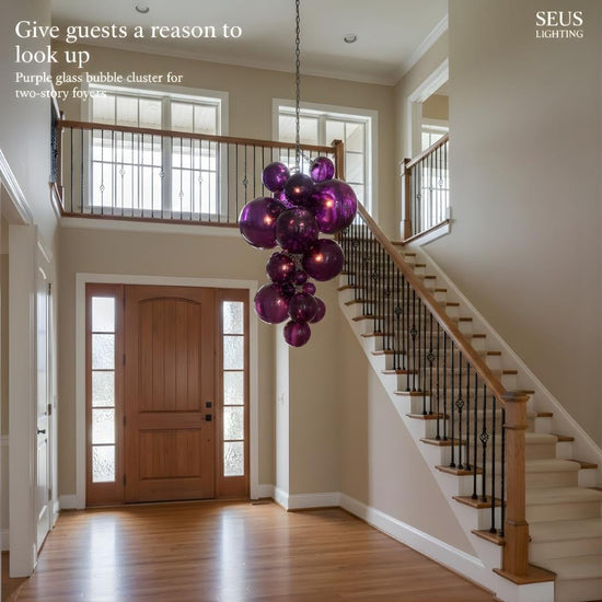 Classic Modern Large Glass Bubble Chandelier – EMFURN