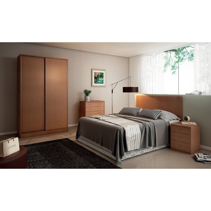 Chelsea 1.0 - 54.33 inch Wide Double Basic Wardrobe with 3 Drawers and ...