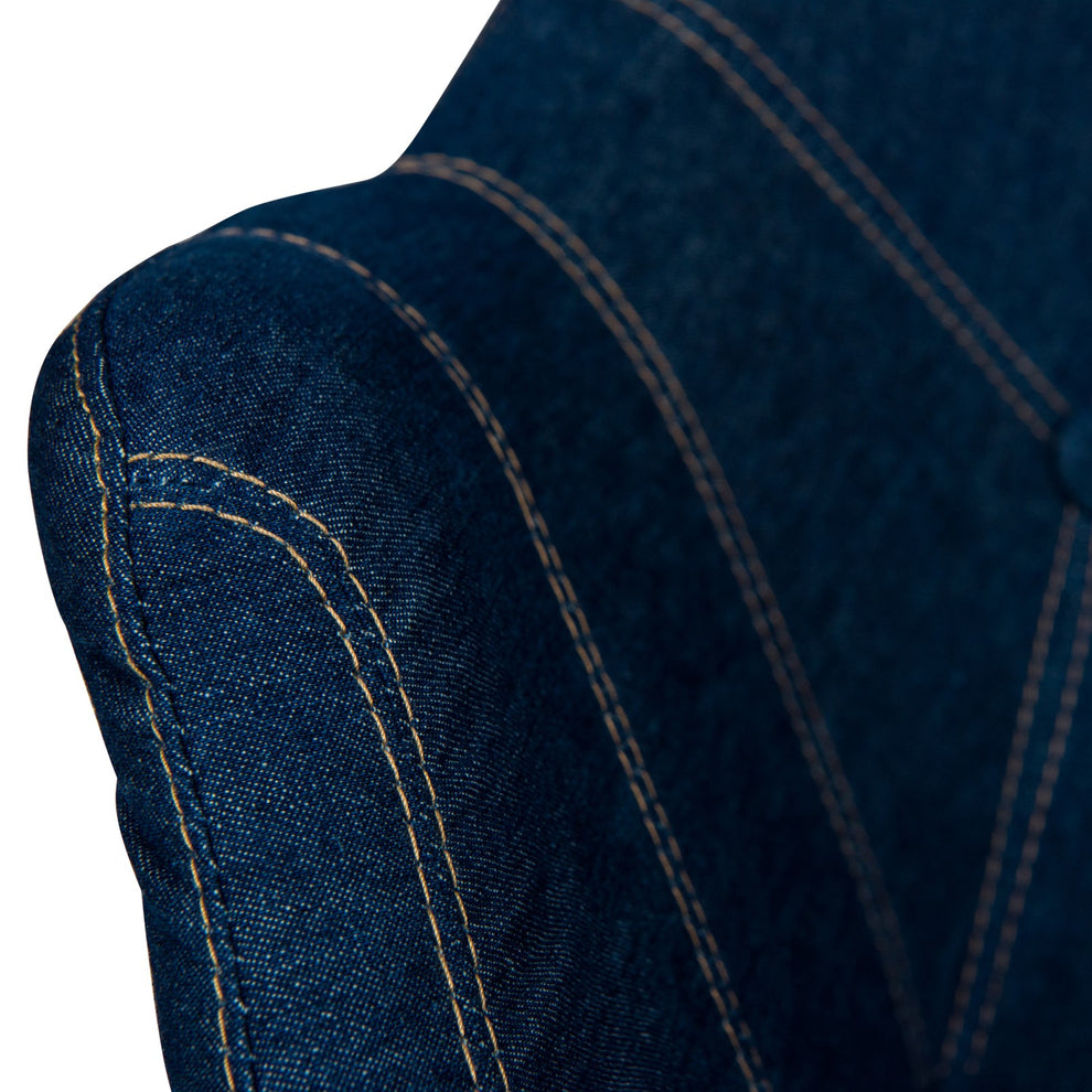 Mitchell Blue Tufted Denim Lounge Chair – EMFURN