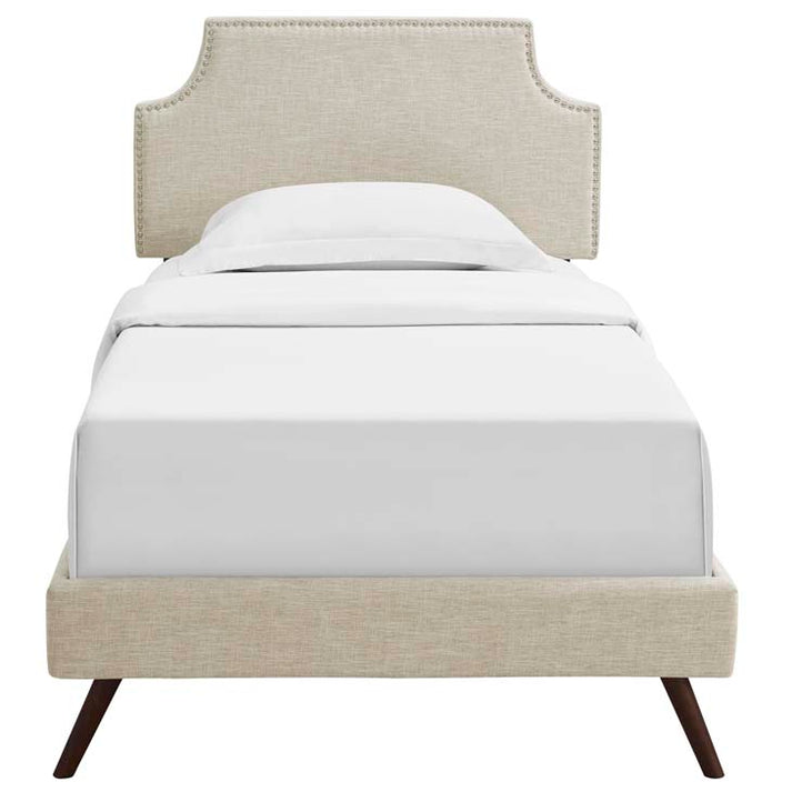Conner Twin Platform Bed with Round Splayed Legs – EMFURN