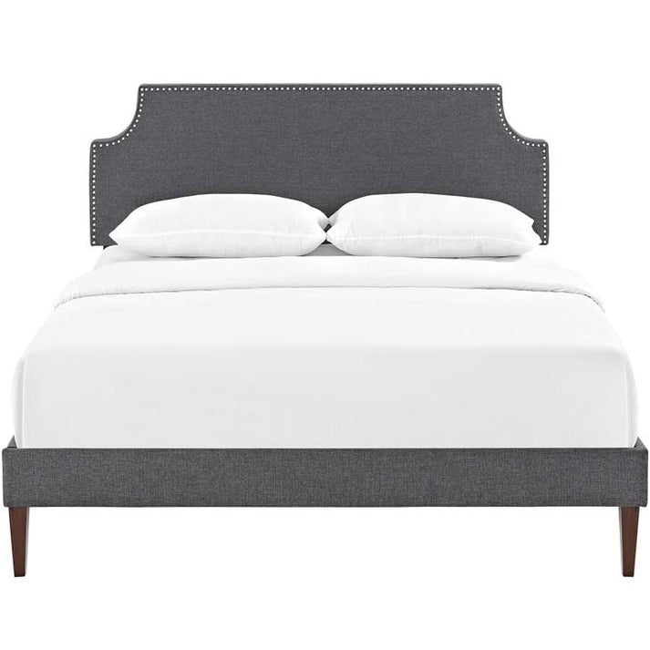Conner King Platform Bed with Squared Tapered Legs – EMFURN